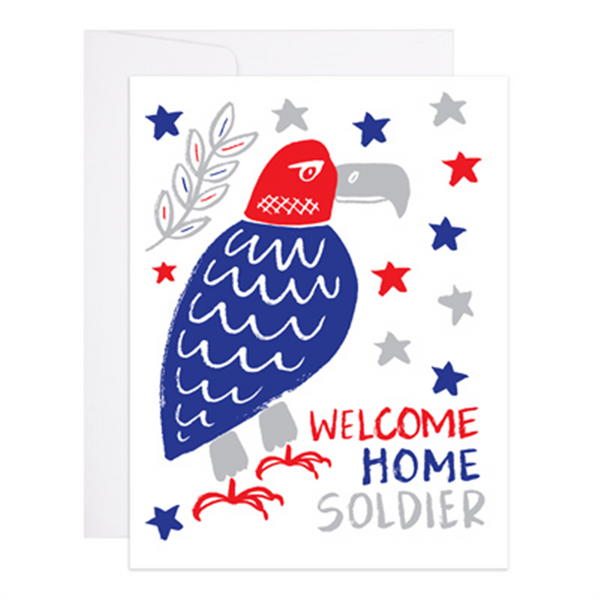 Welcome Home Soldier Greeting Card - Cute Buttons Gift and Paper Boutique
